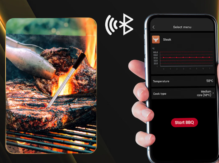 Bluetooth BBQ thermometer voor slim koken – MostEssential Bluetooth BBQ thermometer voor slim koken – MostEssential